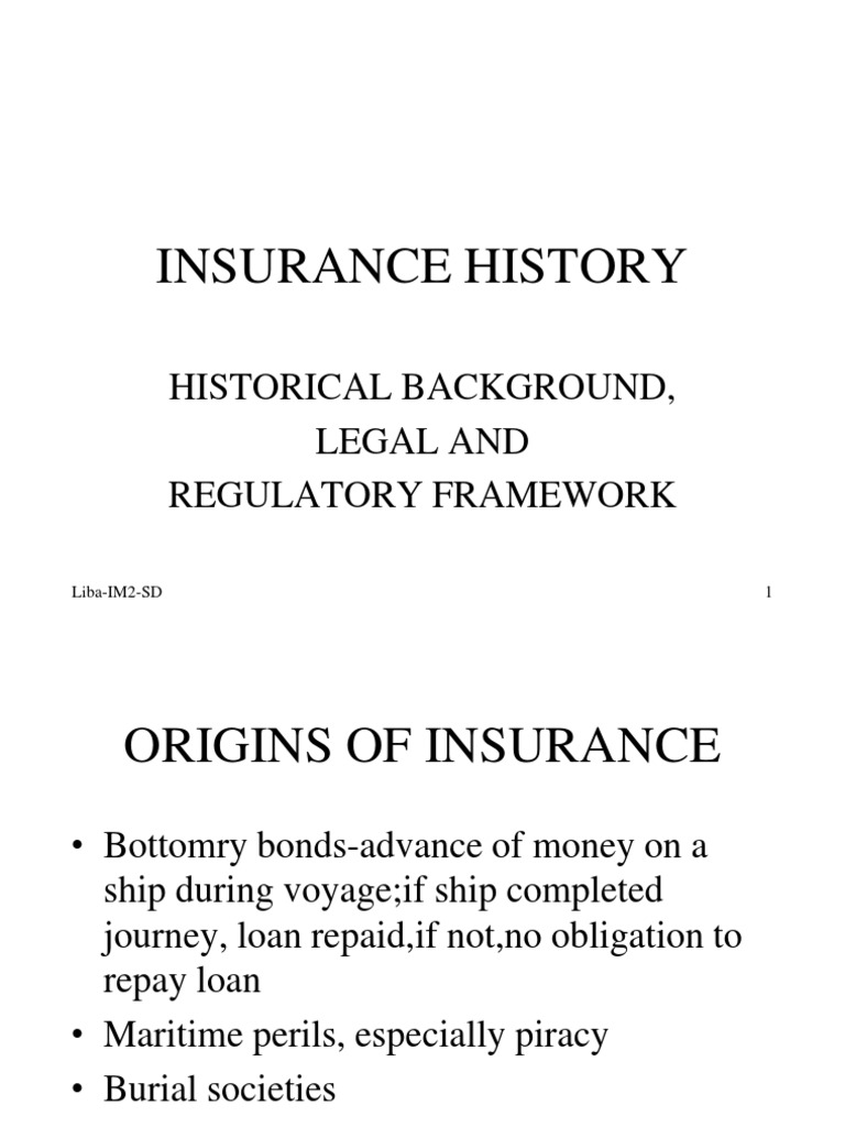 LIBA 2.insurance History | PDF | Insurance | Financial Risk