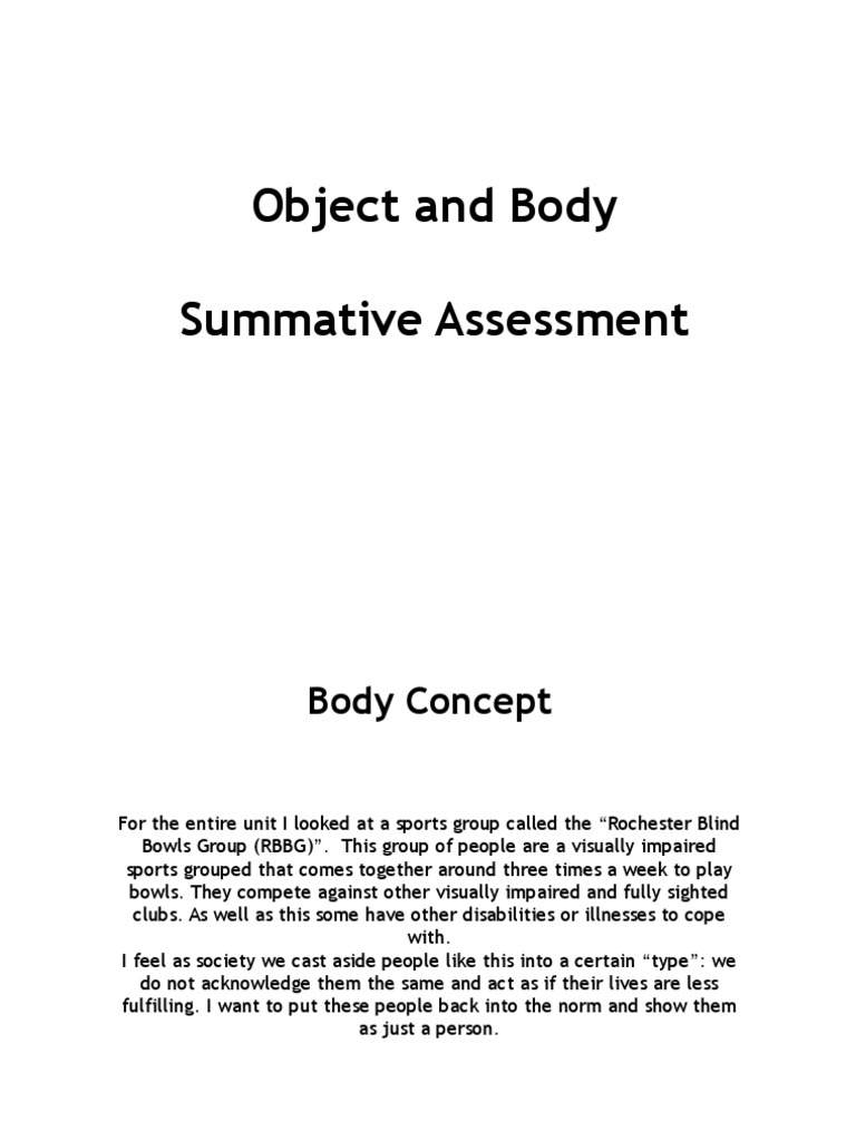 Object and Body | PDF | Visual Impairment | Disability
