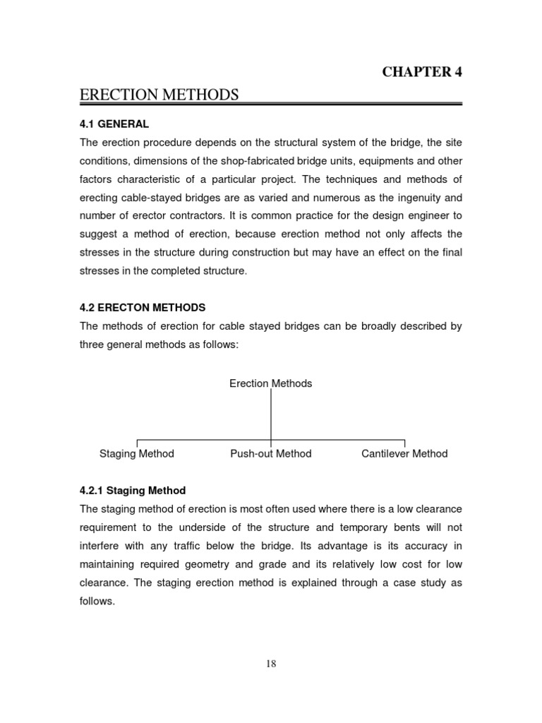 Chapter 4: Erection Methods of Cable Stayed Bridge | PDF | Structural ...
