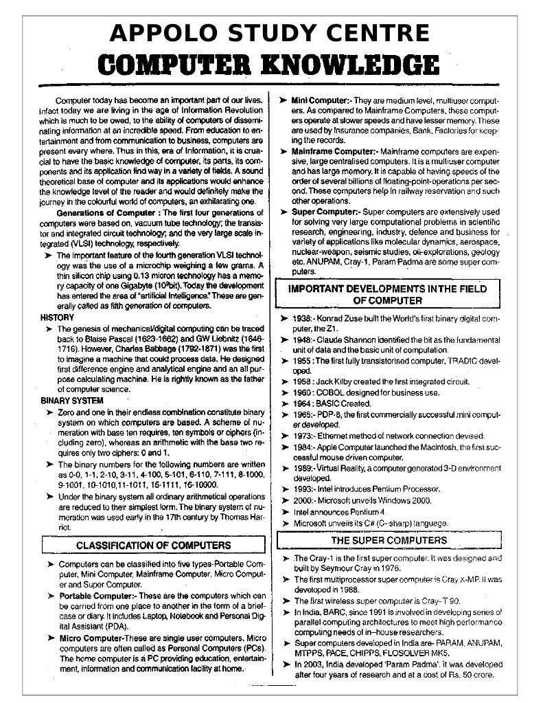 Computer Knowledge | PDF