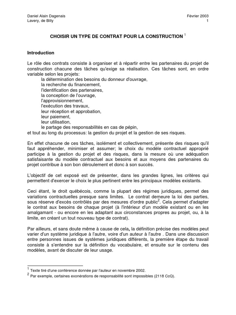 Choix de contrats en construction | PDF | Risque | Assurance