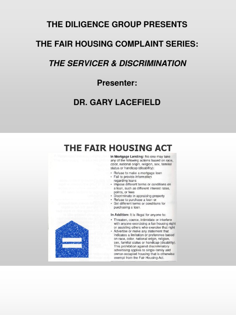 Fair Housing Discrimination Guide | PDF | Law