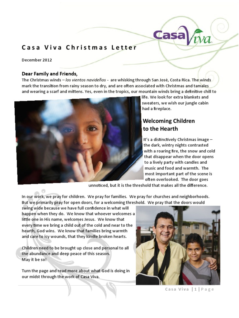 2012 Casa Viva Christmas Letter | PDF | Orphanage | Adoption