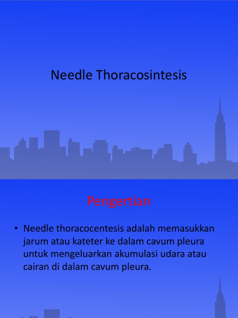Prosedur Needle Thoracocentesis | PDF