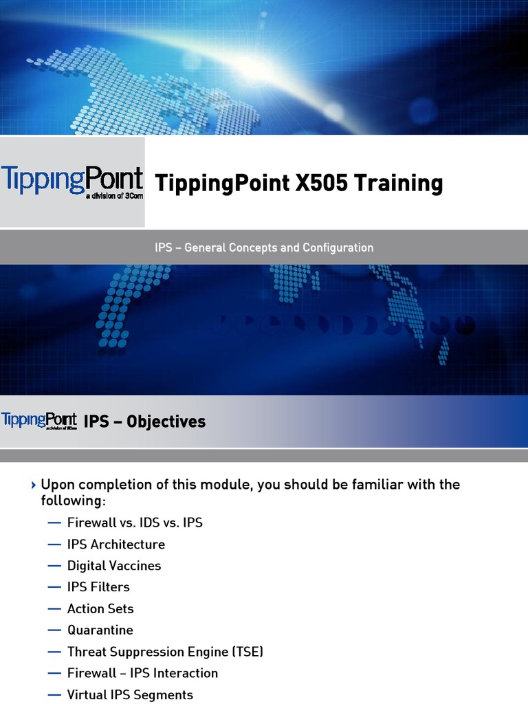TippingPoint IPS Training Overview | PDF | Firewall (Computing) | Ip ...