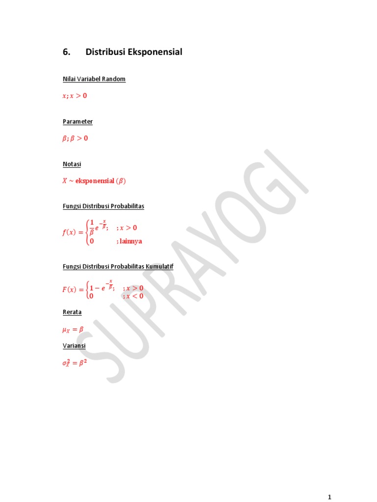 06 Distribusi Eksponensial | PDF