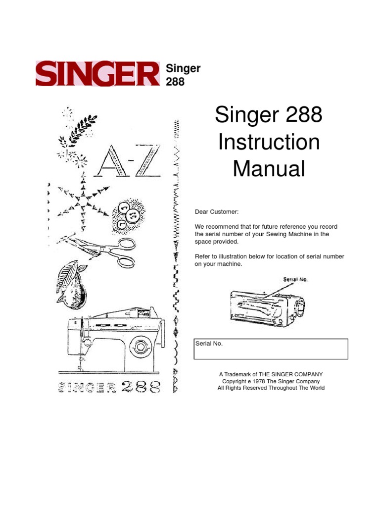 Manual Singer 288 | PDF | Sewing Machine | Seam (Sewing)
