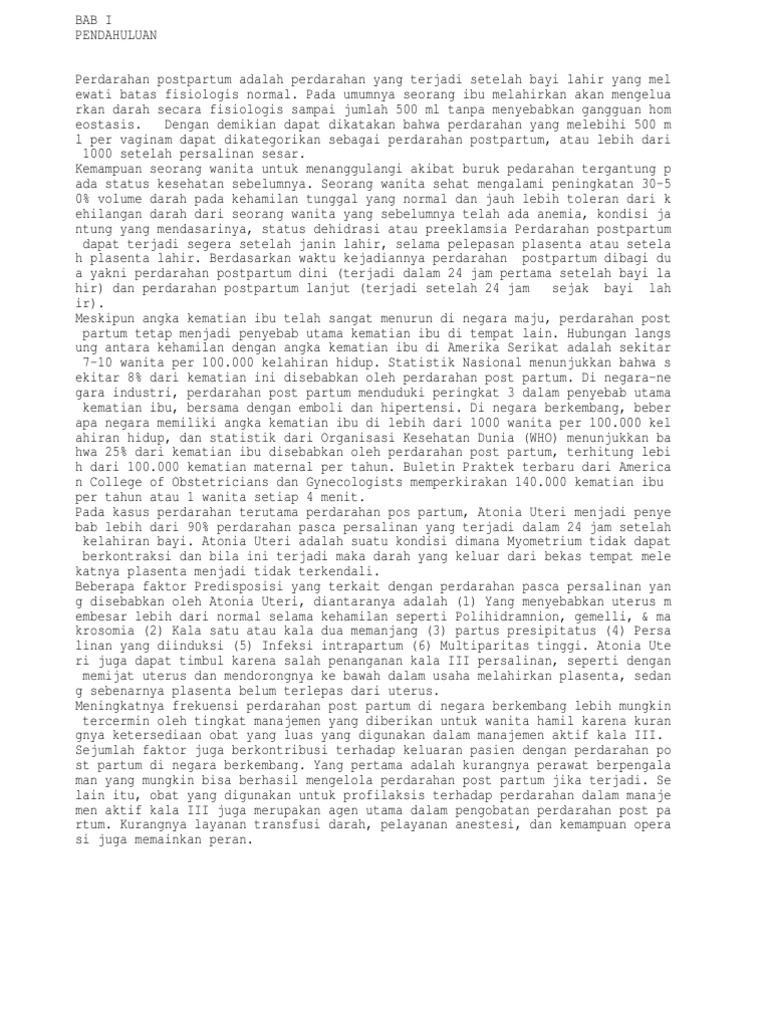 Laporan Kasus HPP | PDF