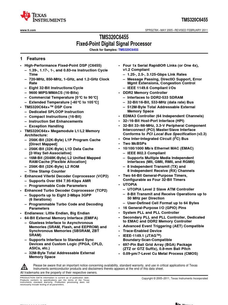 Sprs 276 K | PDF | Digital Signal Processor | Booting