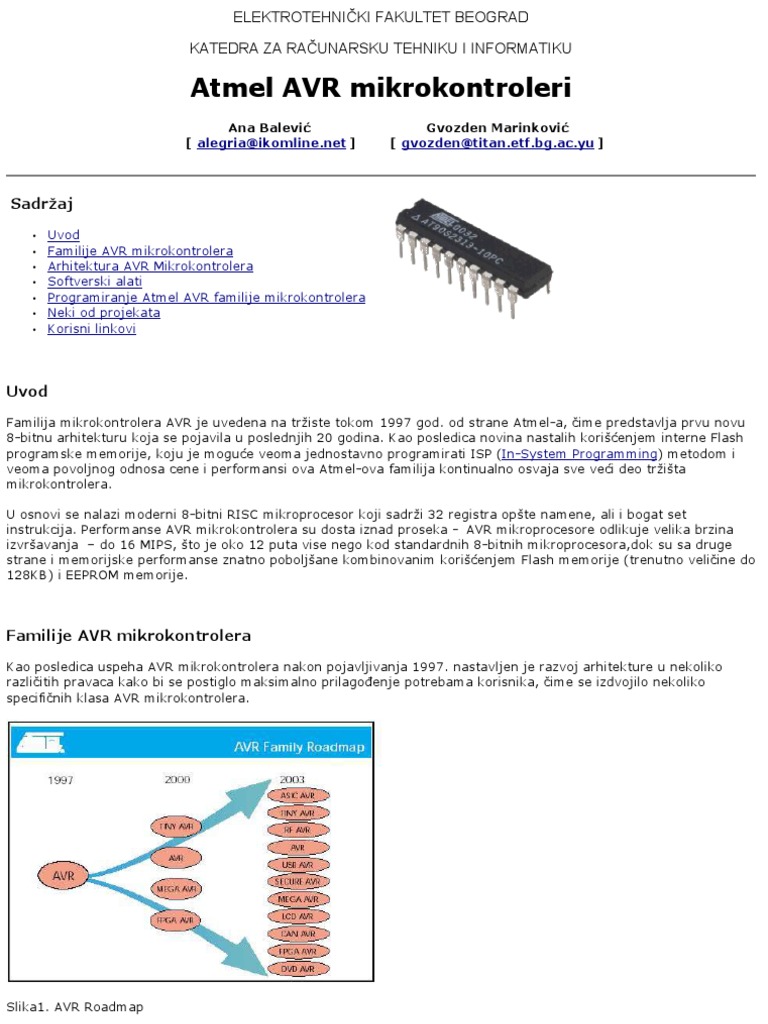 AVR Mikrokontroleri | PDF