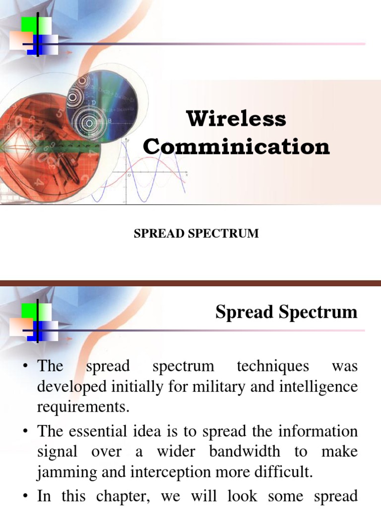 Spread Spectrum | PDF | Code Division Multiple Access | Channel Access Method