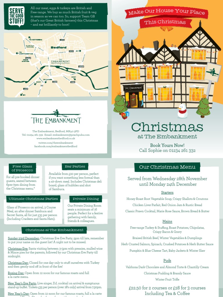 Embankment Winter Xmas Menus | PDF | Salad | Roasting
