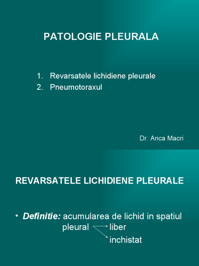 16 Patologie Pleurala | PDF