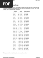Lumber Dimensions: Nominal vs Actual | PDF | Lumber