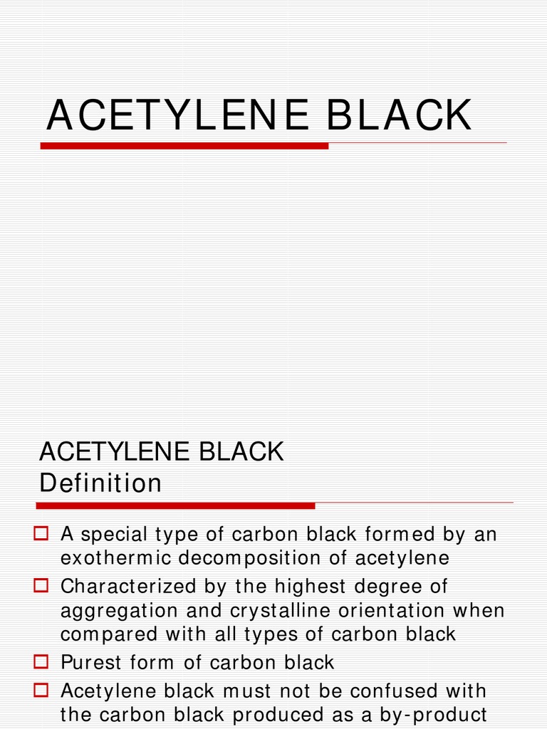 Acetylene Black Overview | PDF