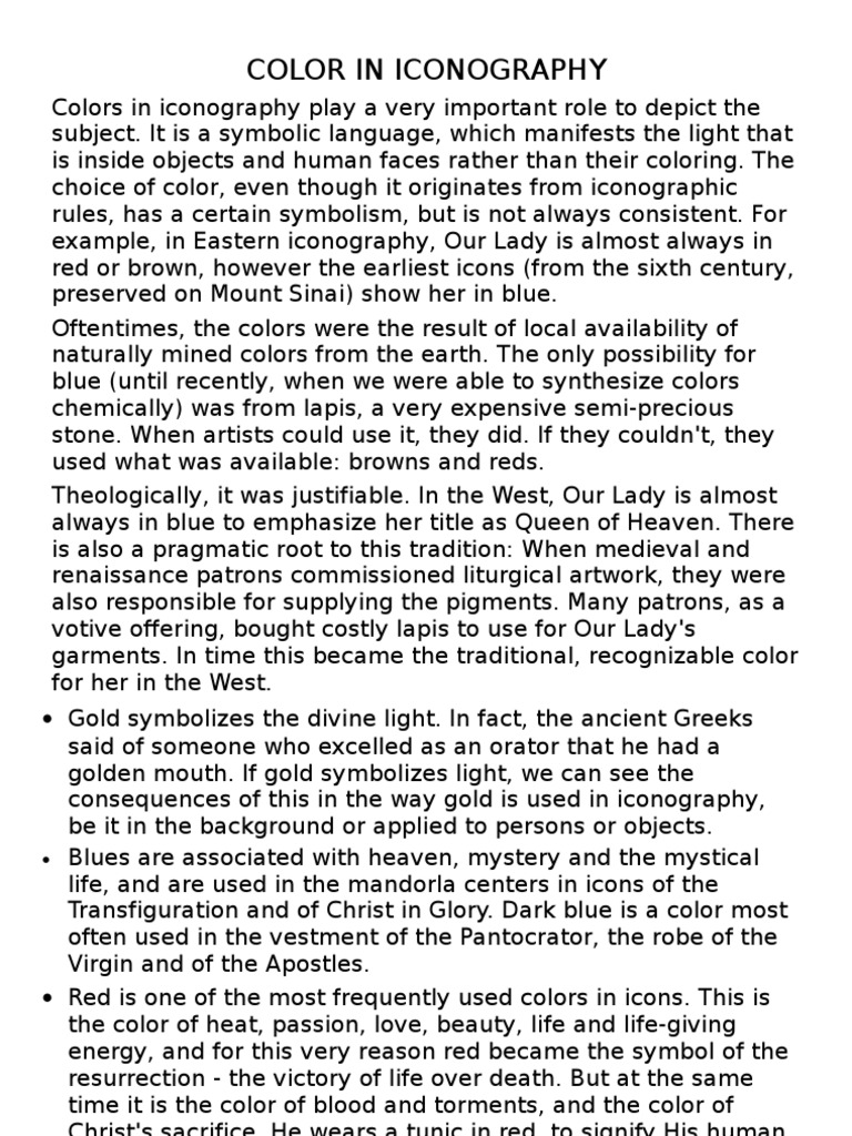 Colors in Iconography PDF | PDF | White | Icon