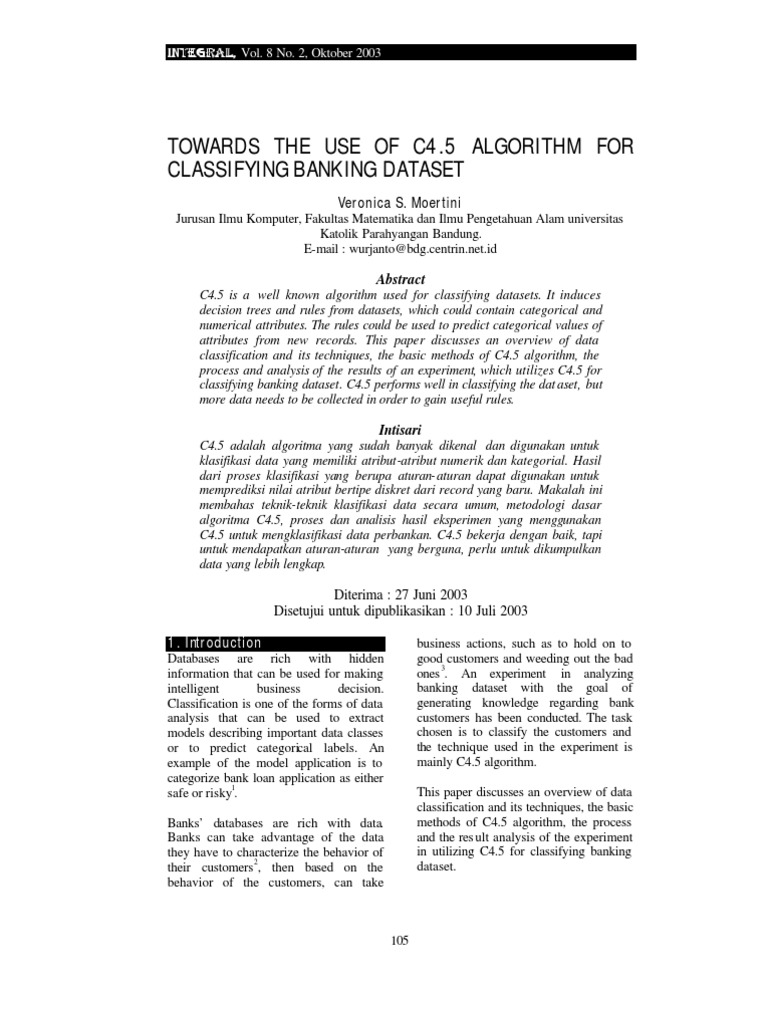 C45 Algorithm | PDF | Statistical Classification | Machine Learning