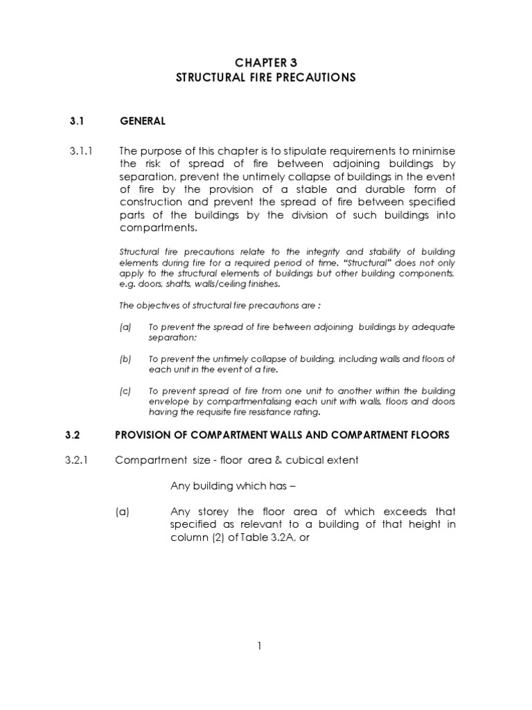 Chap - 3i - Structural Fire Precautions | PDF | Ceiling | Wall