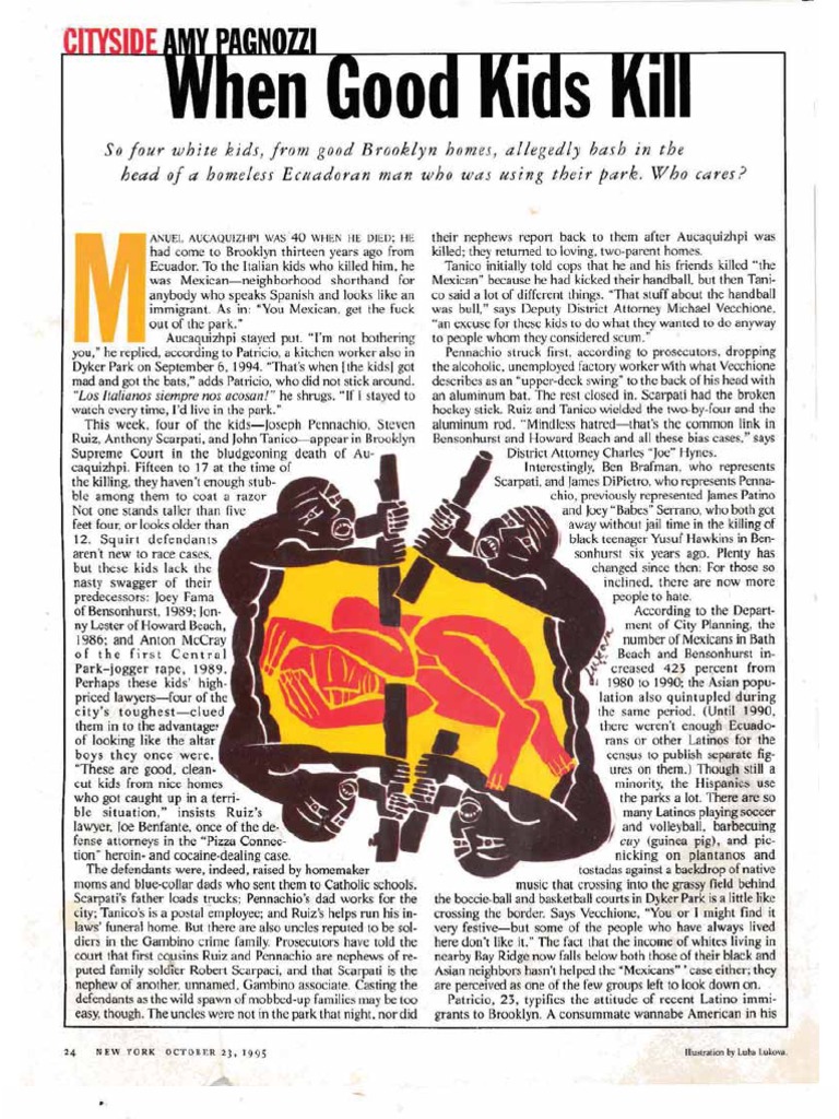New York Magazine. When Good Kids Kill. by Amy Pagnozzi | PDF ...