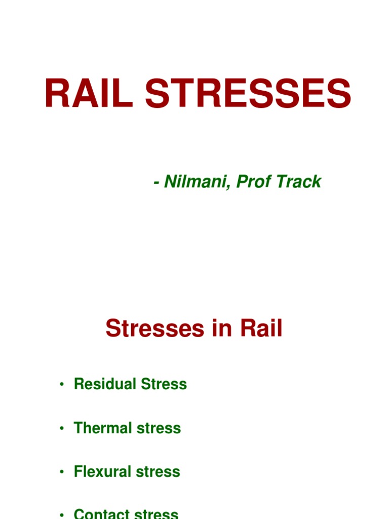 Rail Stress PHII-1011 | PDF | Strength Of Materials | Bending