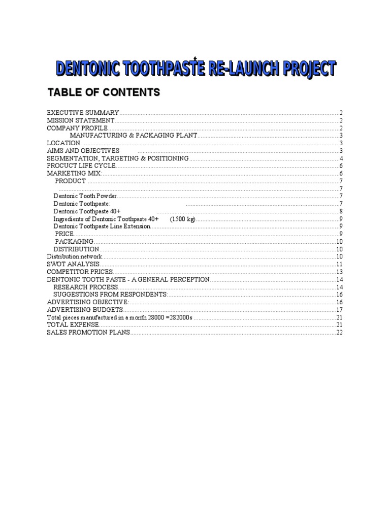 Den Tonic | PDF | Oral Hygiene | Business