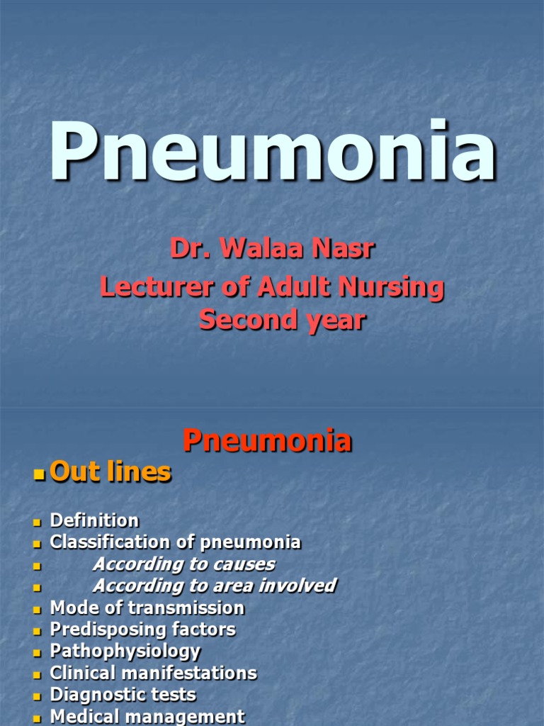 Pneumonia Presentation | PDF | Pneumonia | Respiratory Diseases