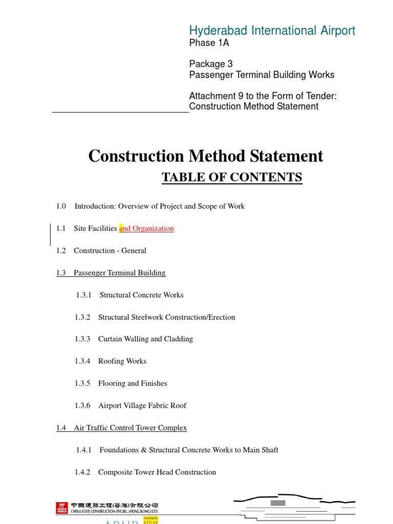Methods Statement-Rev A1 | PDF | Airport | Truss