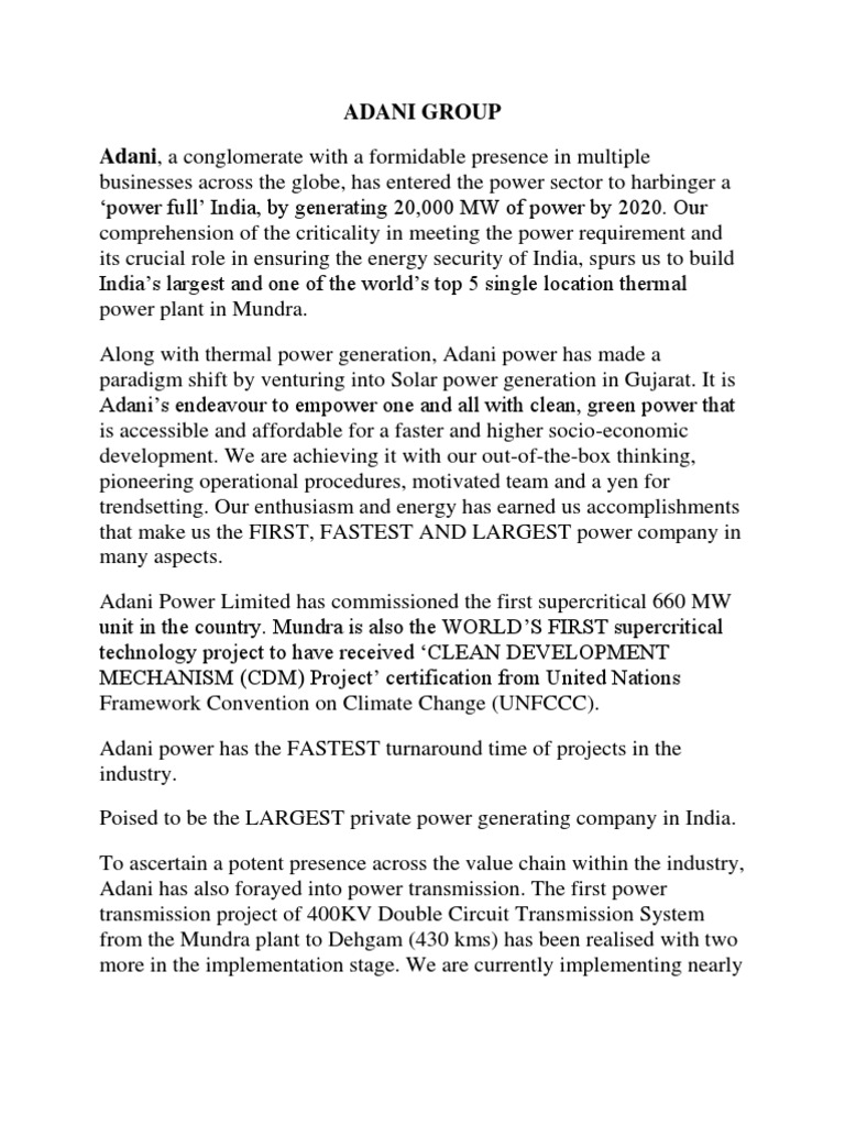 Adani Group | PDF
