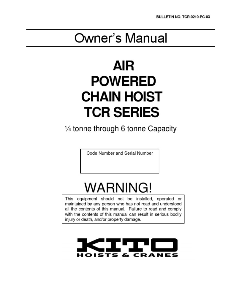 TCR Operation and Parts | PDF | Pipe (Fluid Conveyance) | Crane (Machine)