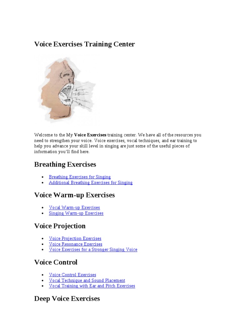 Voice Exercises Training Center | PDF | Singing | Vocal Pedagogy
