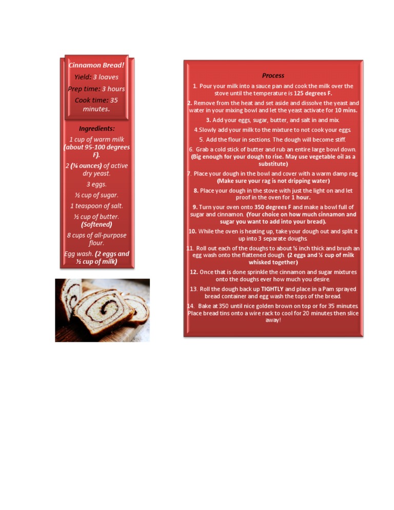 Info Tech Recipe Card Final Product | PDF