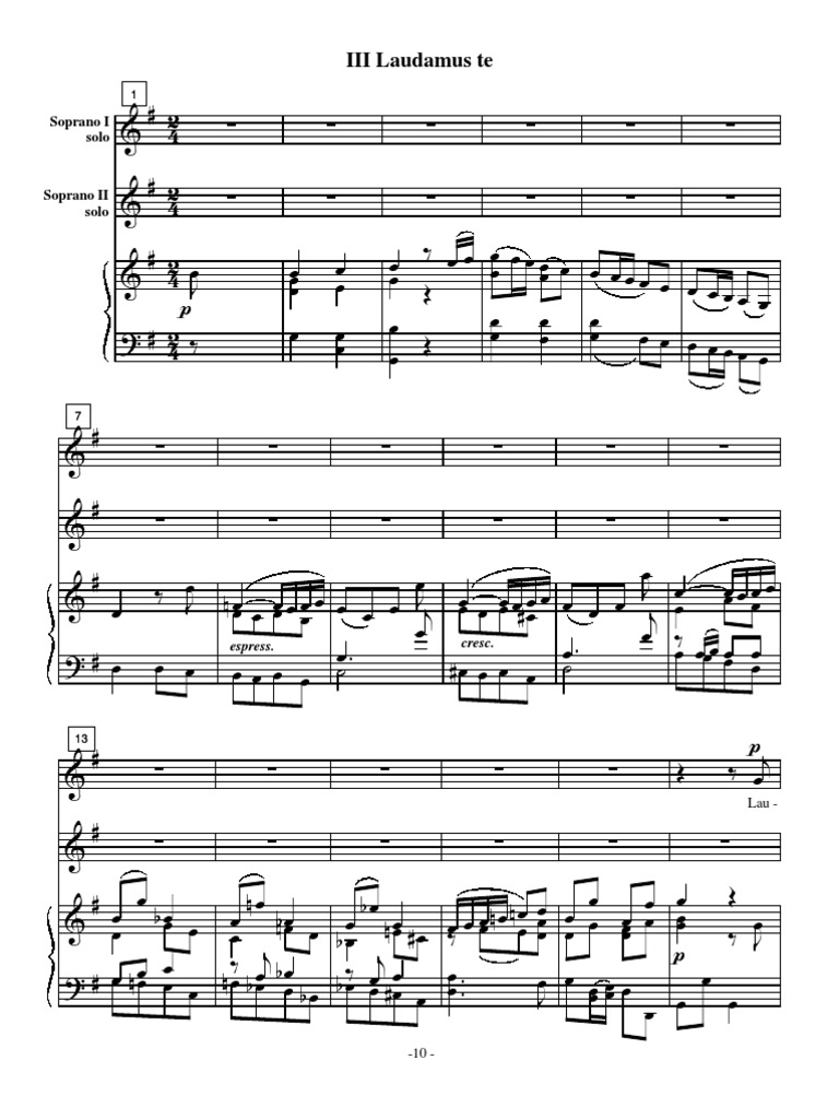 Laudamus Te | PDF