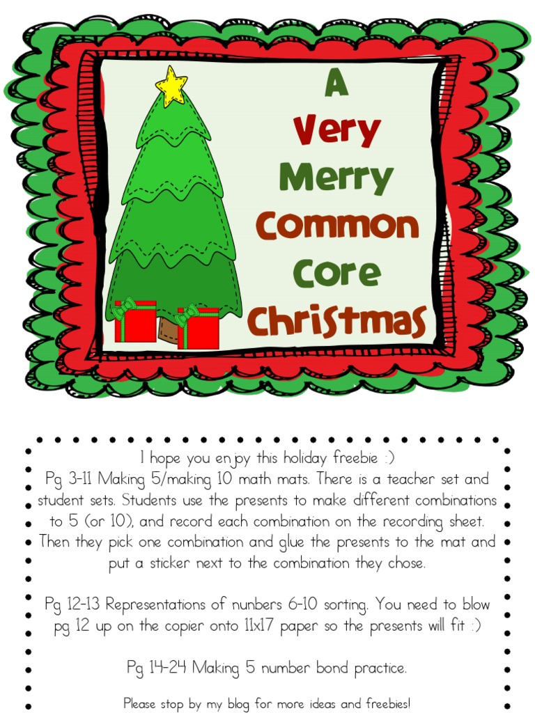 Kindergarten Christmas Math Fun | PDF | Home & Garden