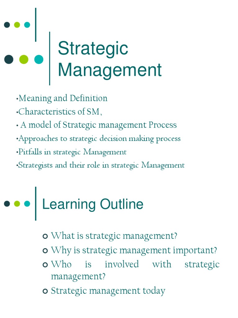 Introduction To Strategic Management | PDF | Strategic Management | Goal