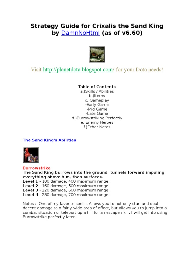 Crixalis The Sand King | PDF | Leisure | Sports