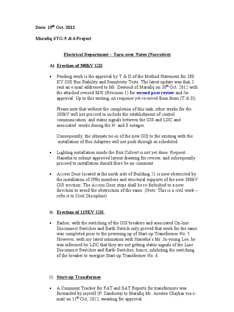 Turn Over Notes | Geographic Information System | Electrical Engineering