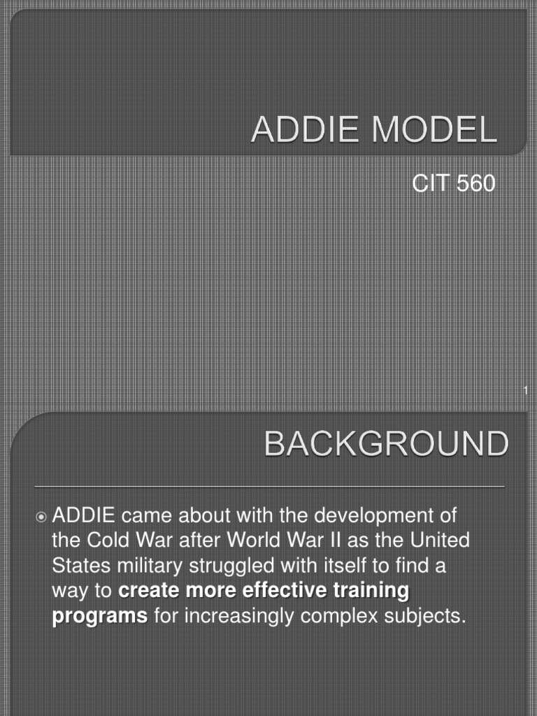 Addie Model | PDF | Instructional Design | Educational Assessment