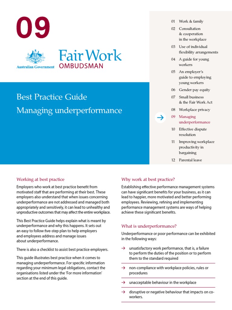 09 Managing Underperformance | PDF | Business | Self-Improvement