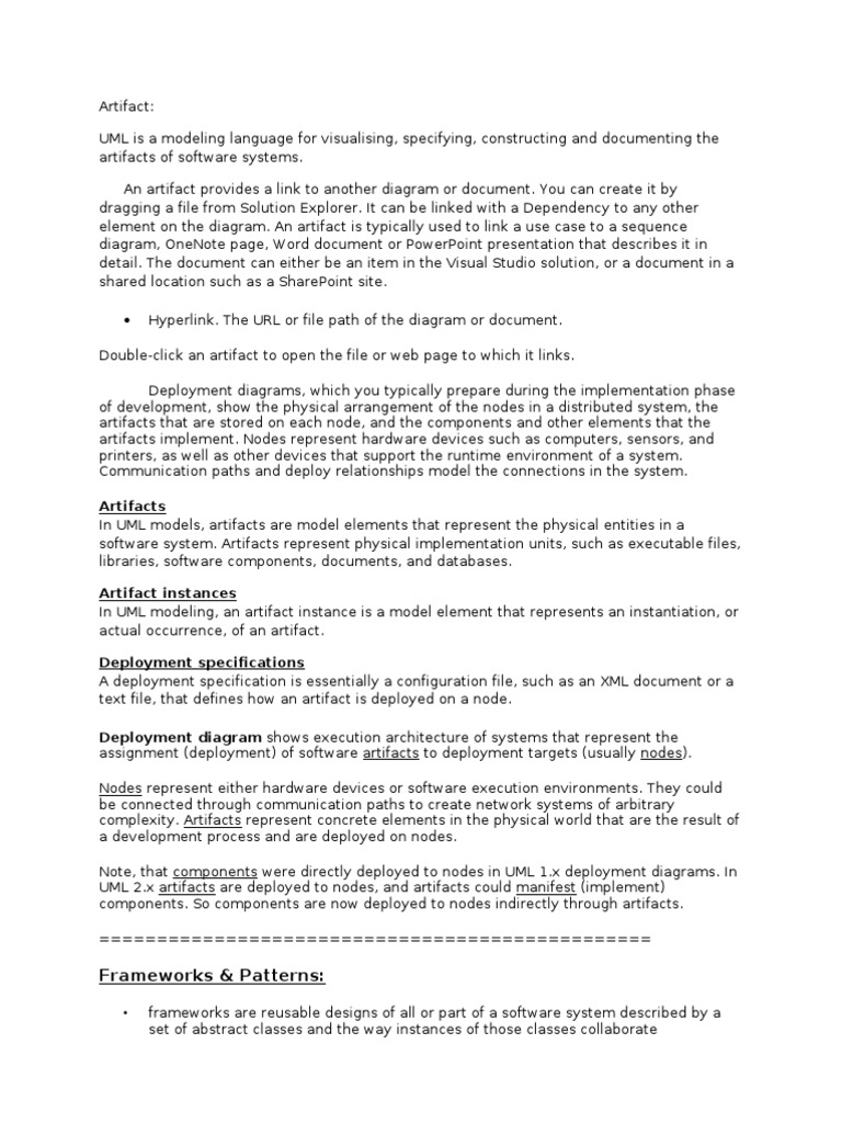 Artifact - Diagrams - 5th Unit | PDF | Component Based Software Engineering | Hyperlink