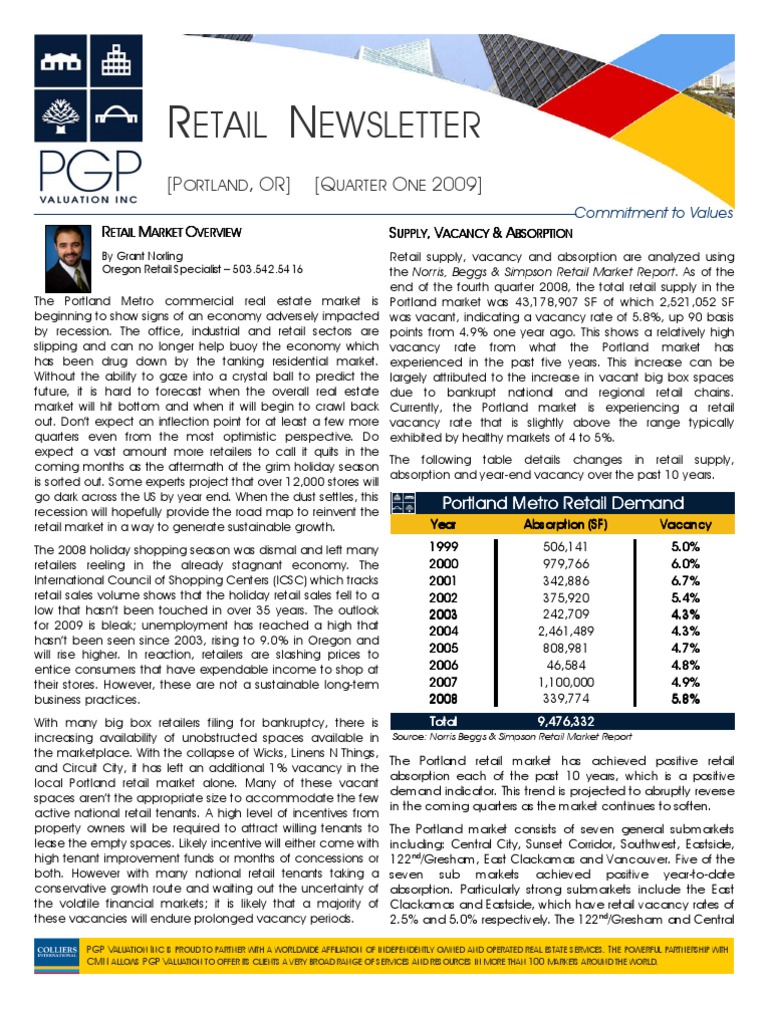 Retail Market Overview - 1st Quarter 2009 | PDF | Stock Market | Retail
