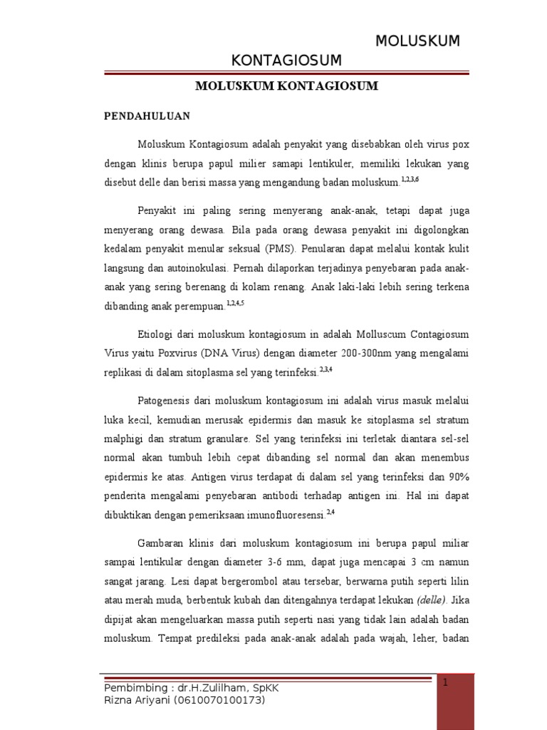 Moluskum Kontagiosum: Gejala dan Penanganan | PDF | Kesehatan Holistik