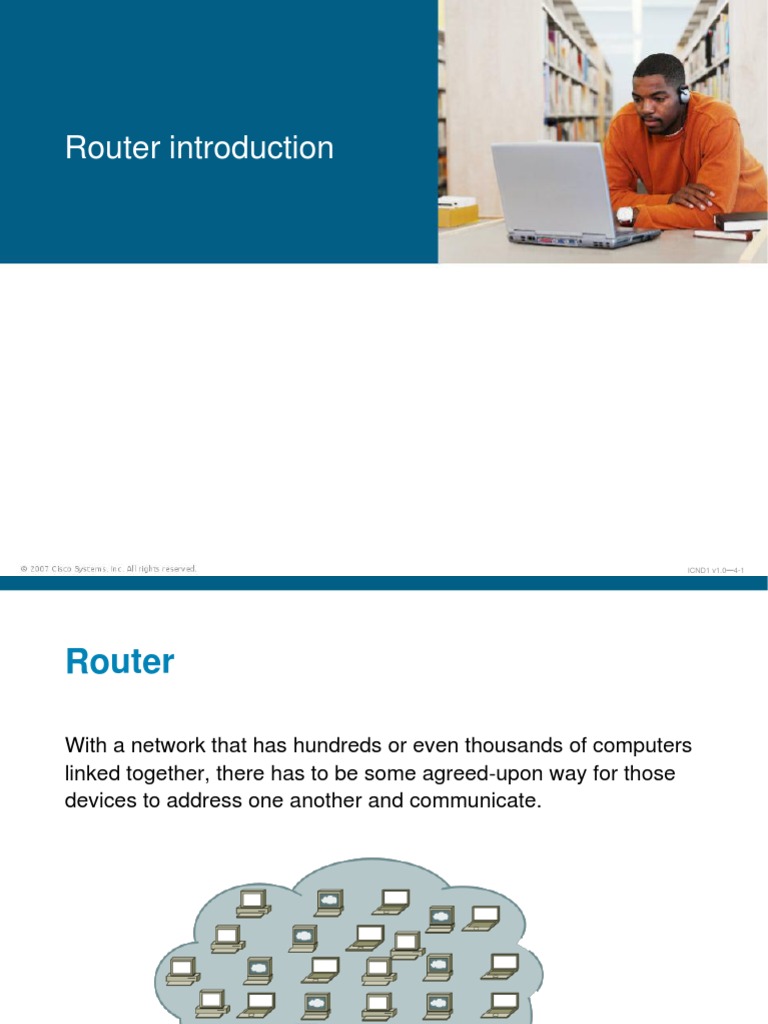 Router Introduction: ICND1 v1.0 - 4-1 | PDF | Router (Computing ...