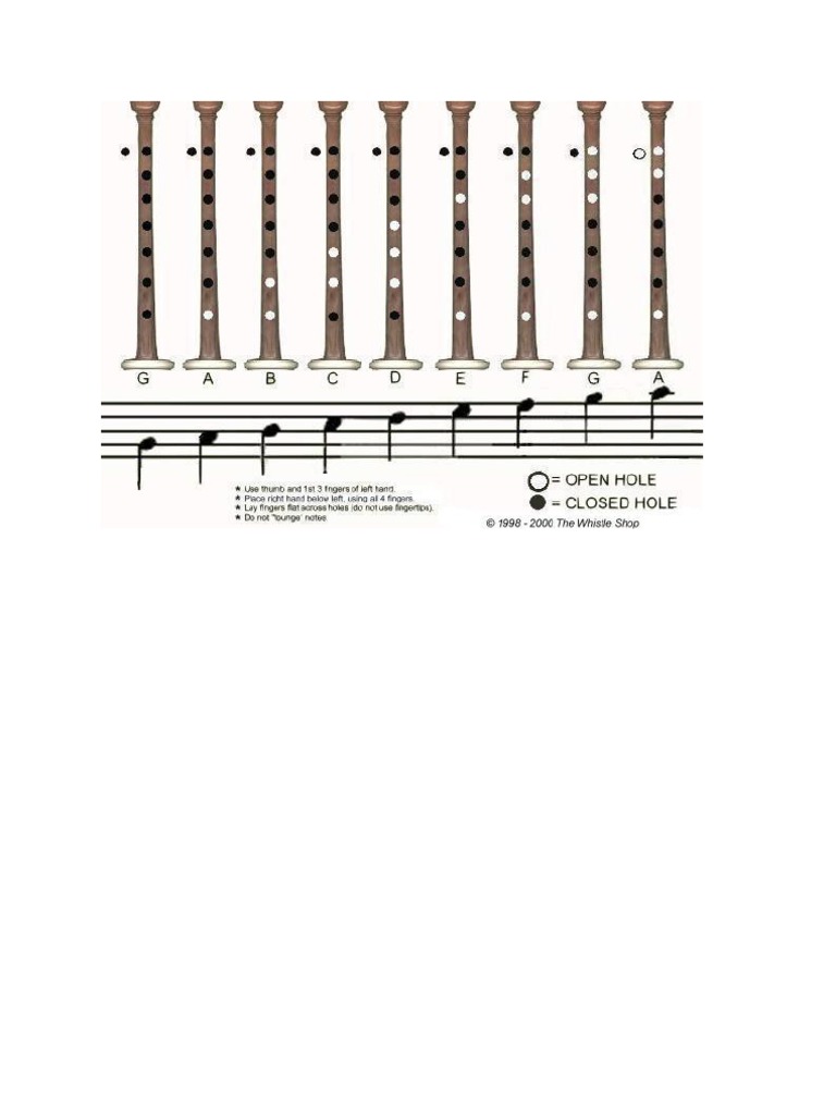 Fingering Chart For Bagpipes | PDF | Language Arts & Discipline
