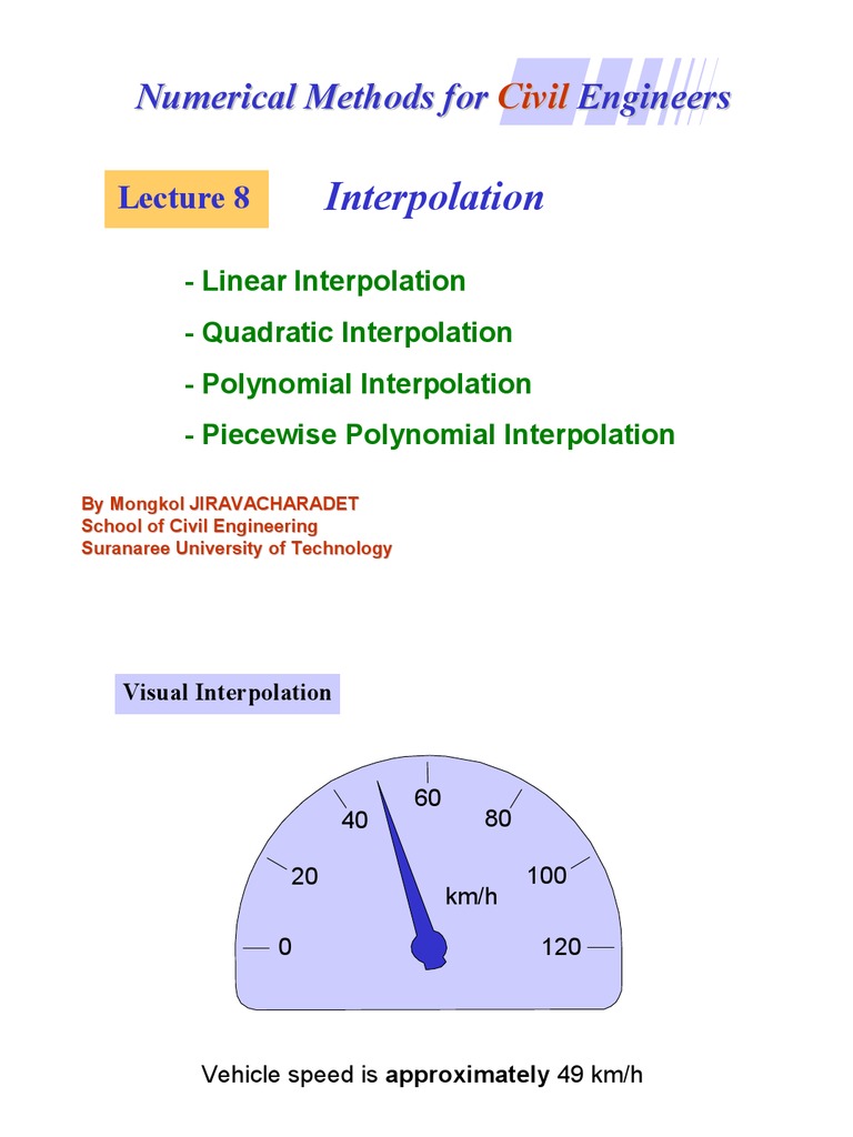 L08 Interpolation | PDF | Interpolation | Spline (Mathematics)