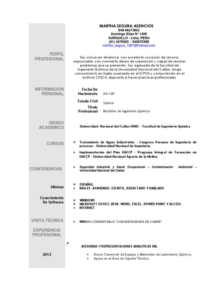 CV - Martha Segura | PDF
