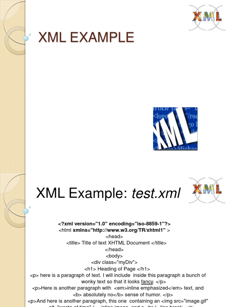 Presentation 1 | PDF | Xml | Xml Schema