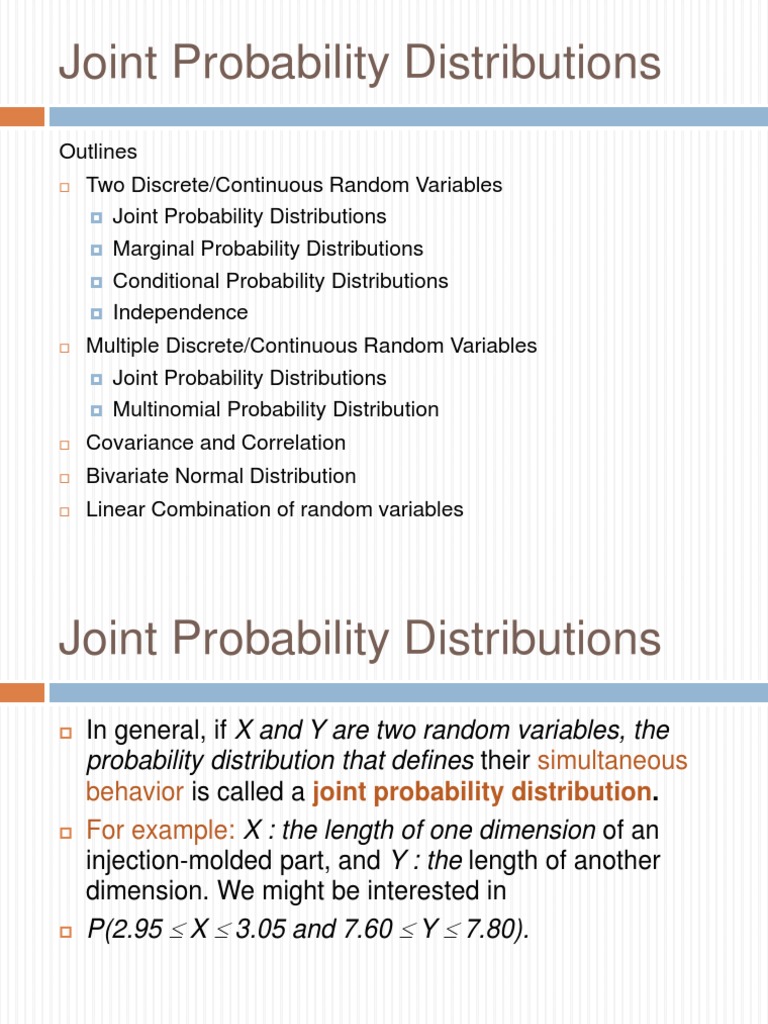 Joint Probability Distributions | PDF | Probability Distribution | Probability Theory