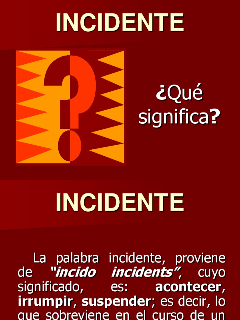 Definición y Uso de "Incidente" | PDF | Ley procesal | Gobierno