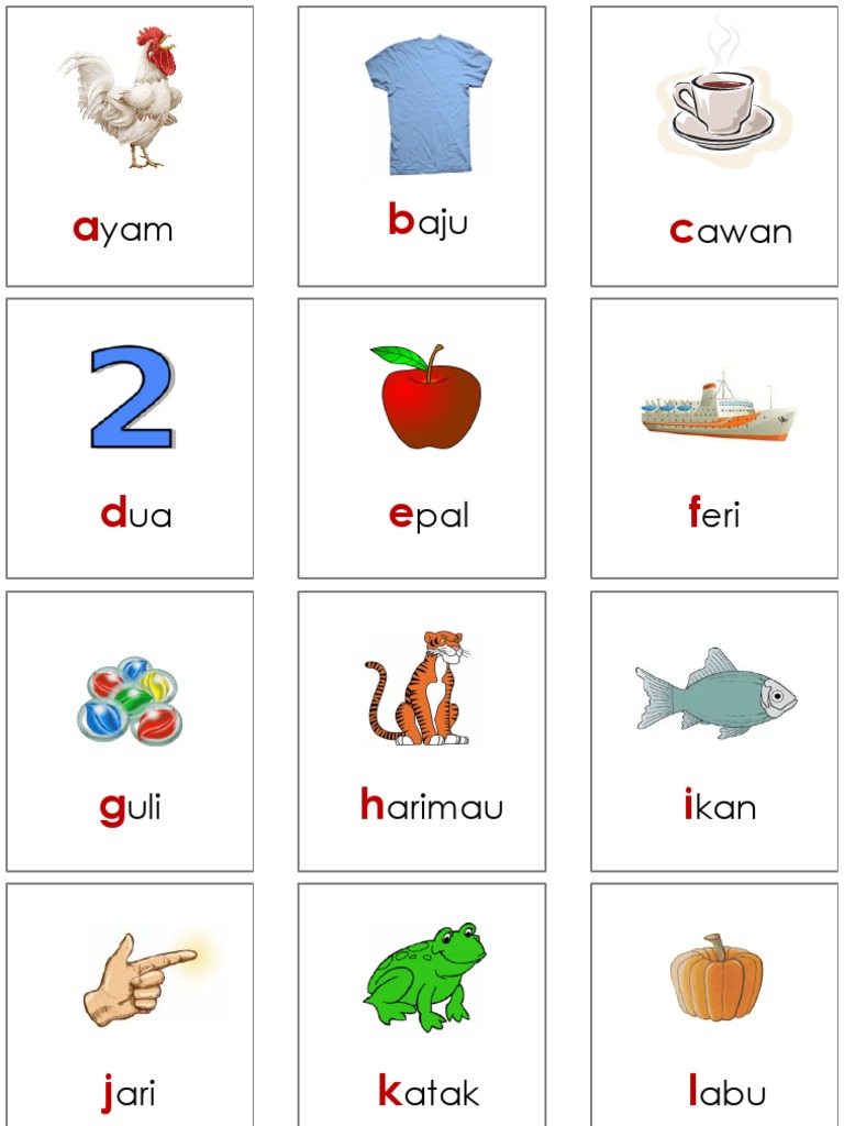 Kad Huruf Bergambar | PDF