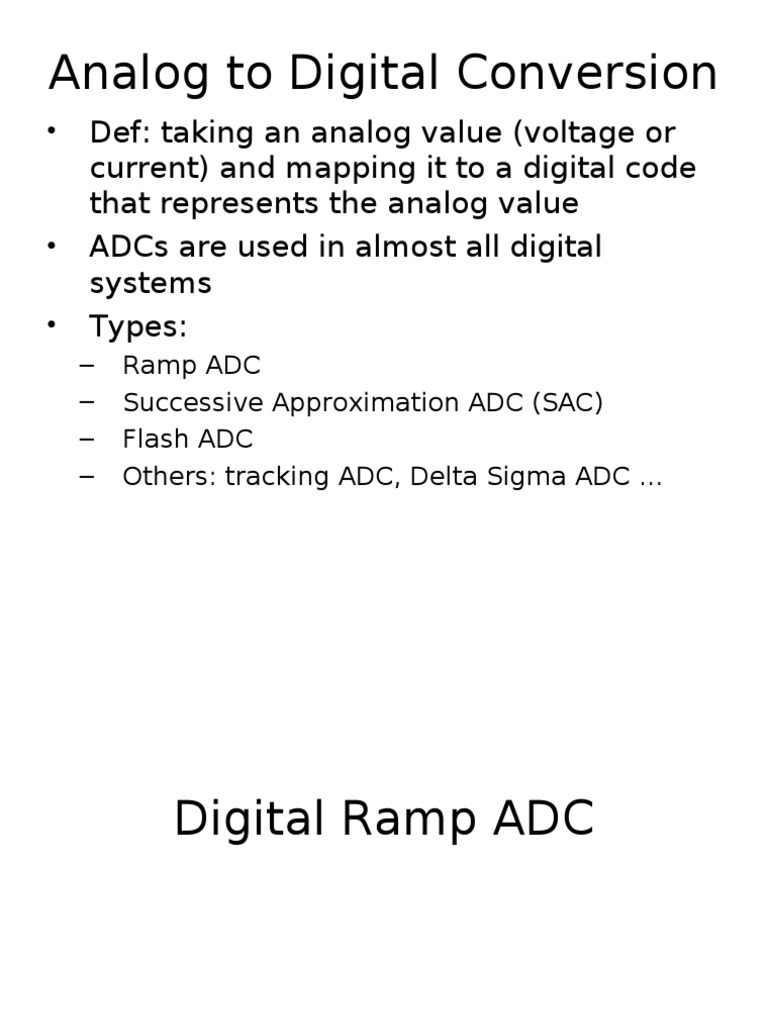 Analog To Digital Conversion | PDF | Analog To Digital Converter ...